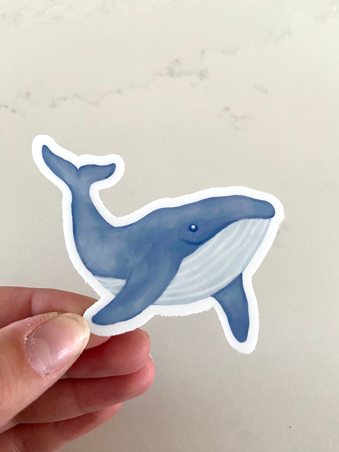 Cute Blue Whale 3” Sticker - Etsy