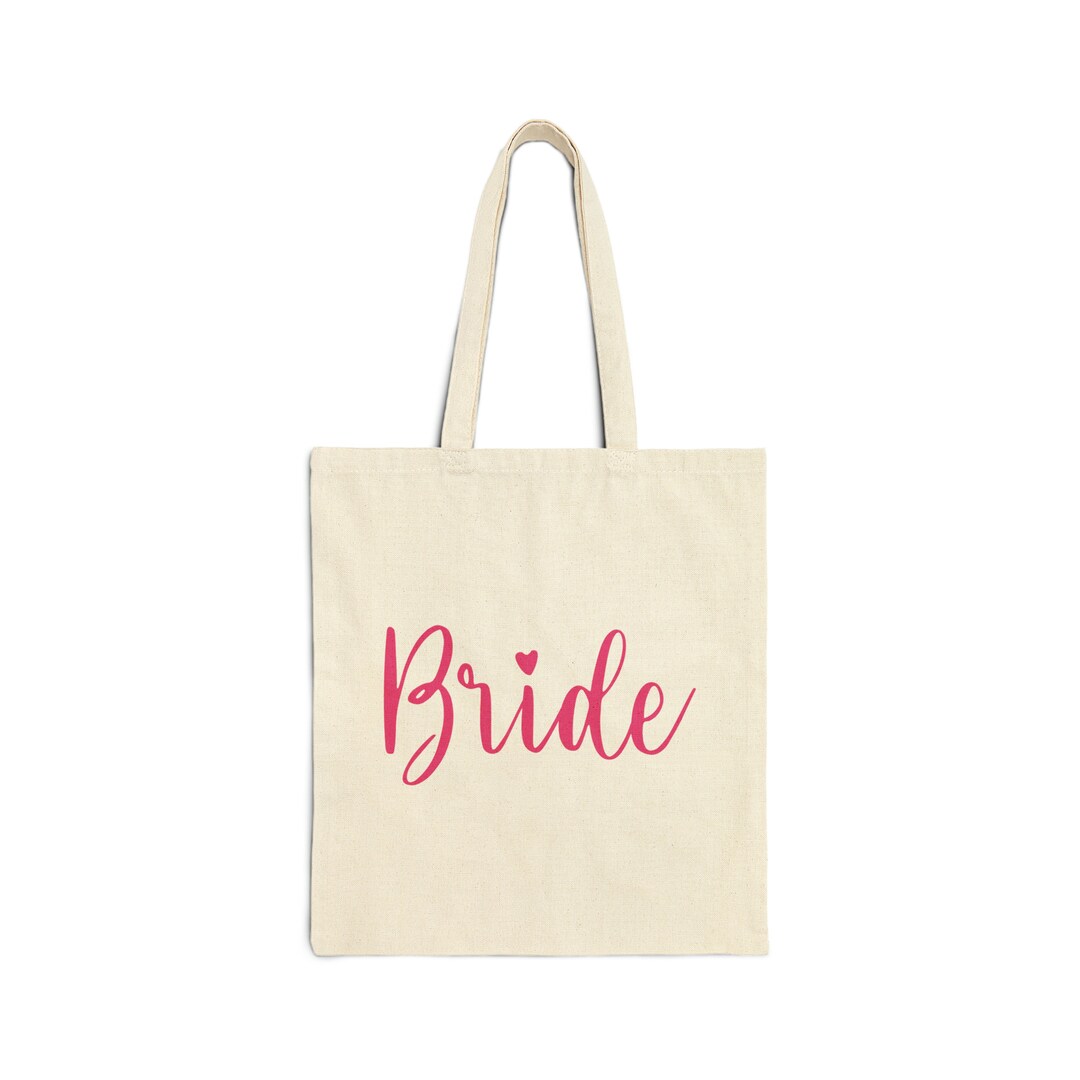 Bride Canvas Tote Bag, Bride Bag, Bride Tote, Honeymoon Tote, Wedding ...
