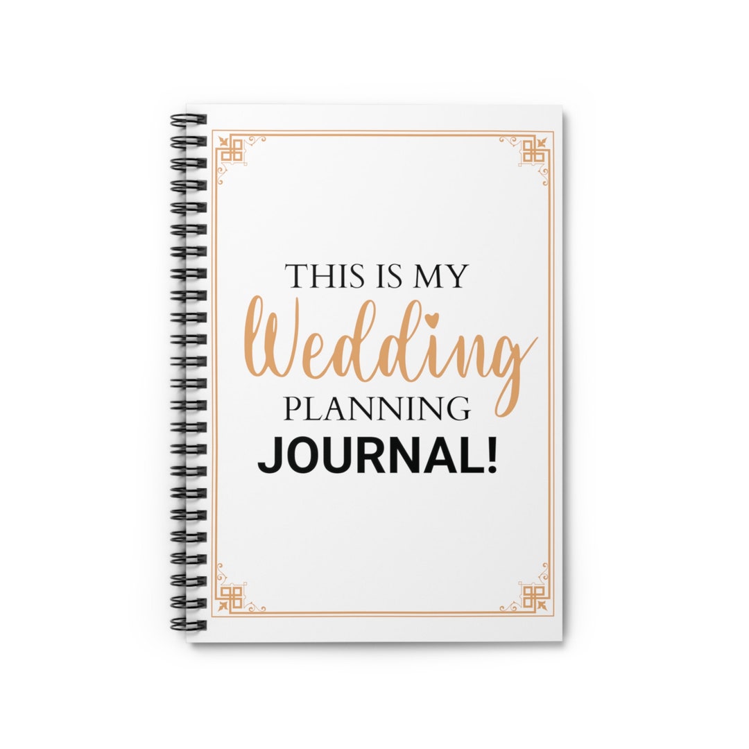 Wedding Planning Journal, Ruled Line Notebook, Bachelorette Gift, Bride to Be Gift, Wedding ...