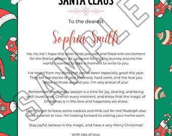 Editable Letter From Santa Claus North Pole Download Printable Template ...