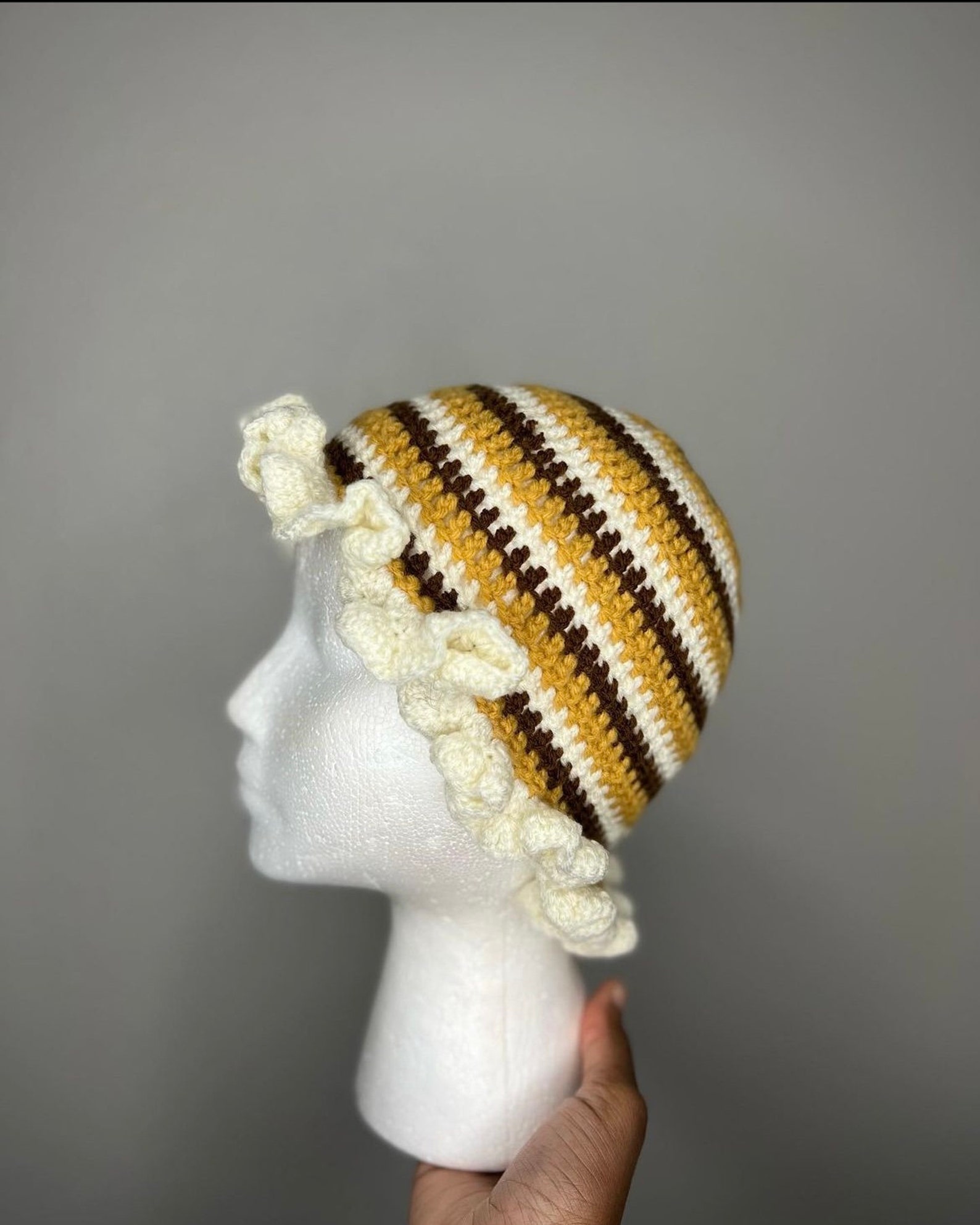 Three Color Shelly Hat - Etsy