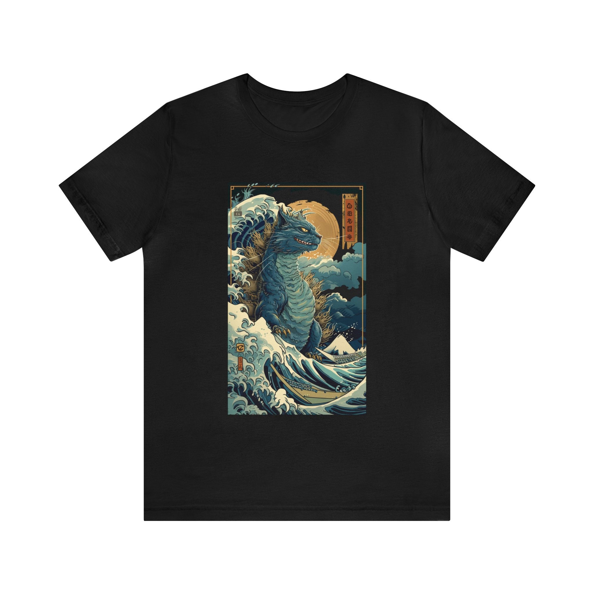 Catzilla Shirt, Godzilla Cat, Classic Japanese Art Style, Cat Lover ...