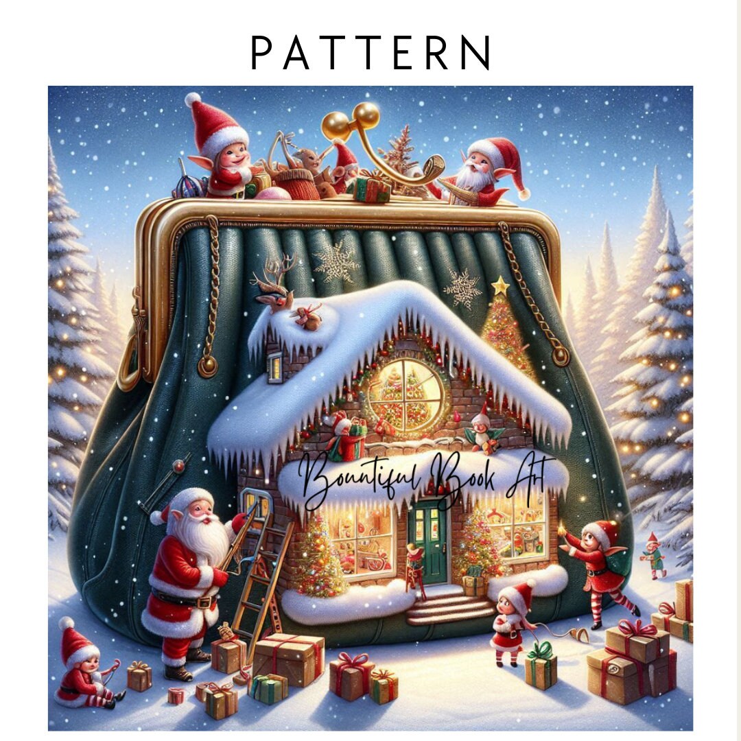 Photo Strip Book Art Pattern, Christmas Magic, Ink Saver, Fore-edge ...