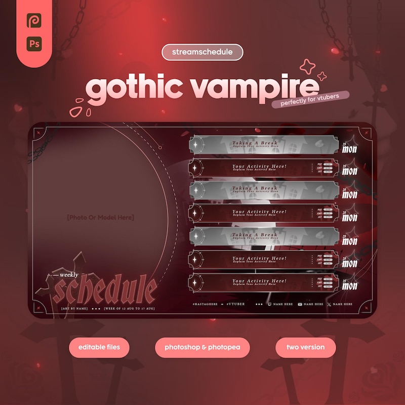 Vampire Gothic Stream Pack - Etsy
