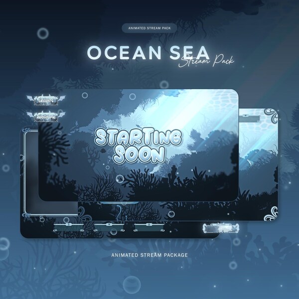 Vtuber Animated Stream Pack Blue - Etsy