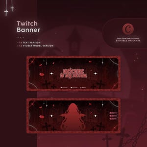 Gothic Vampire Night Vtuber Stream Package | Aesthetic Stream Package ...