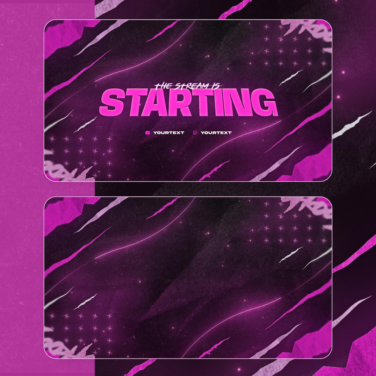 Dark Pink Cyber Animated Stream Overlay Pack: Vtuber Twitch Theme - Etsy