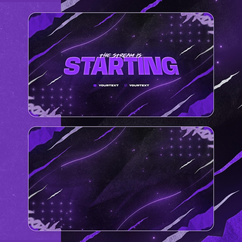 Darkcyber Animated Stream Overlay Pack: Purple Vtuber Theme - Etsy