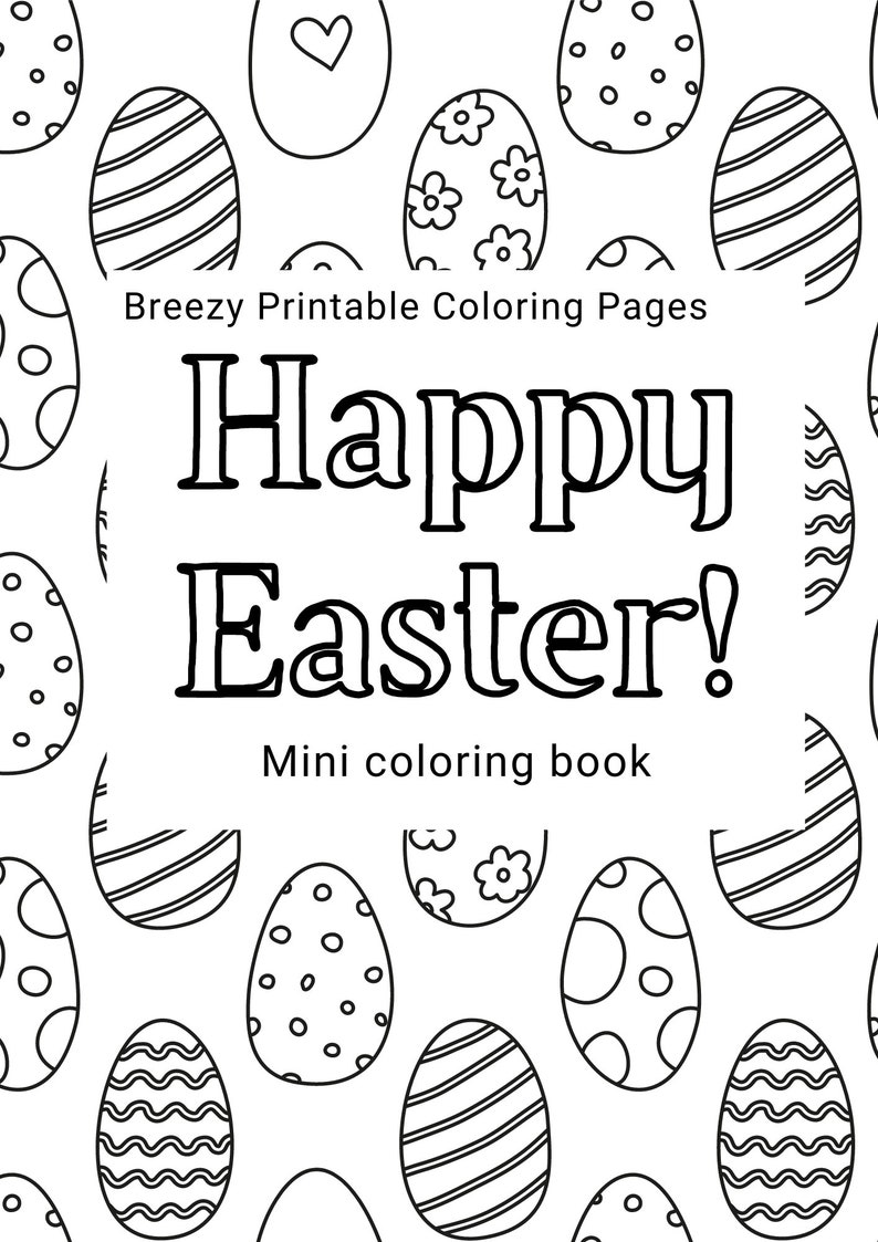 Easter Printable Coloring Book - Etsy
