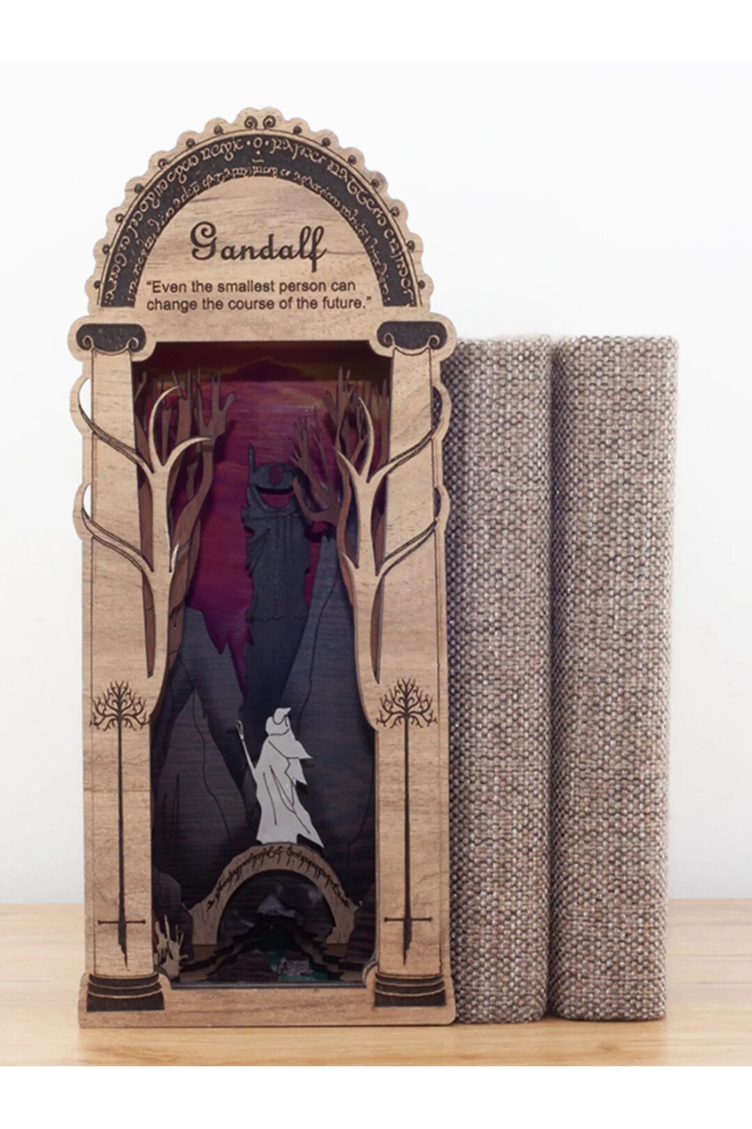 LOTR Book Nook Diorama, Gandalf Book Nook, Middle Earth, Middle Century ...
