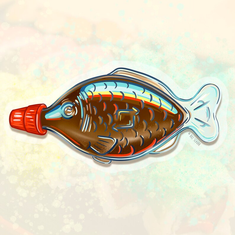 Fish-shaped Soy Sauce Sticker - Etsy