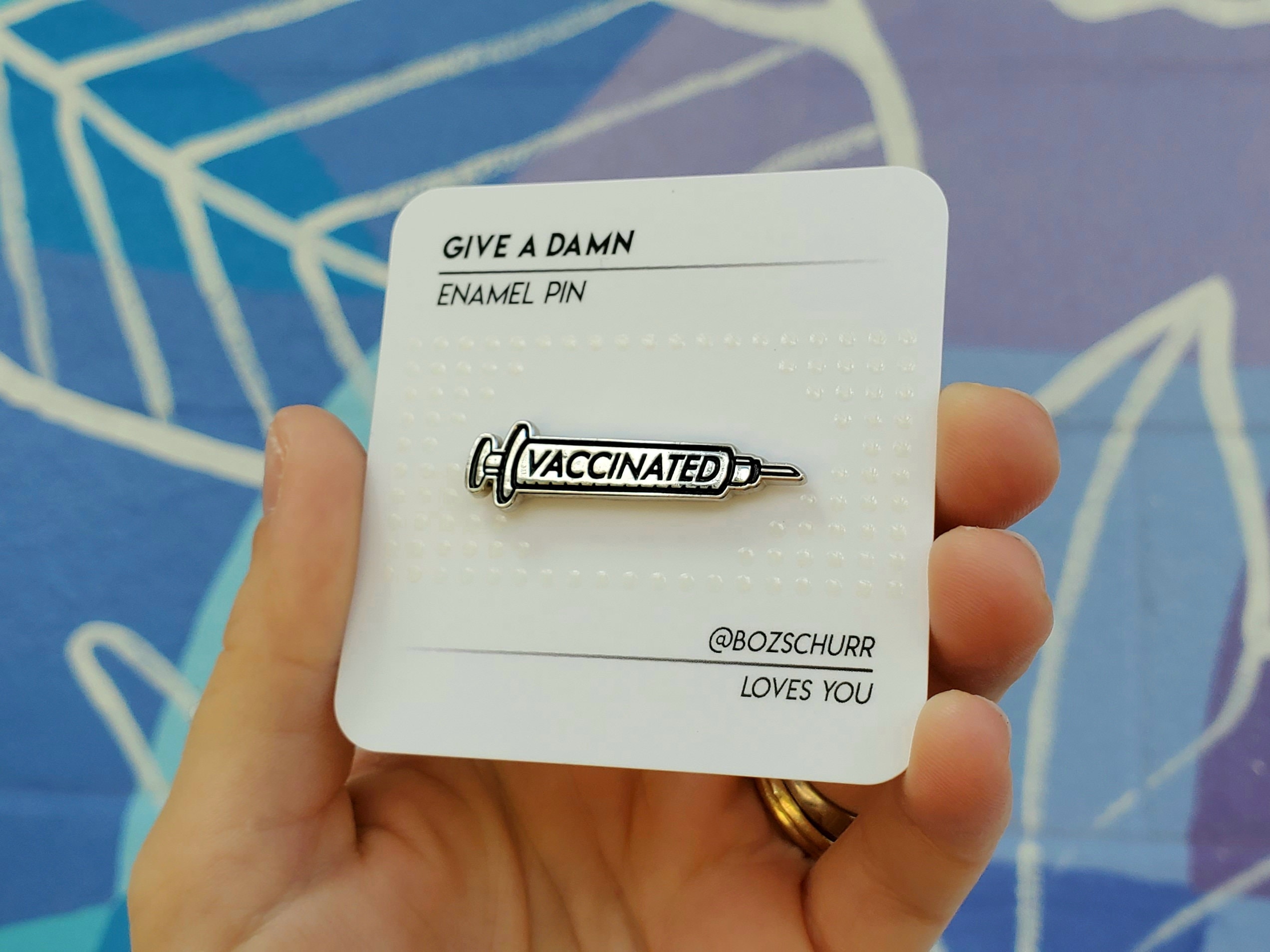 Vaccinated Enamel Pin - Etsy