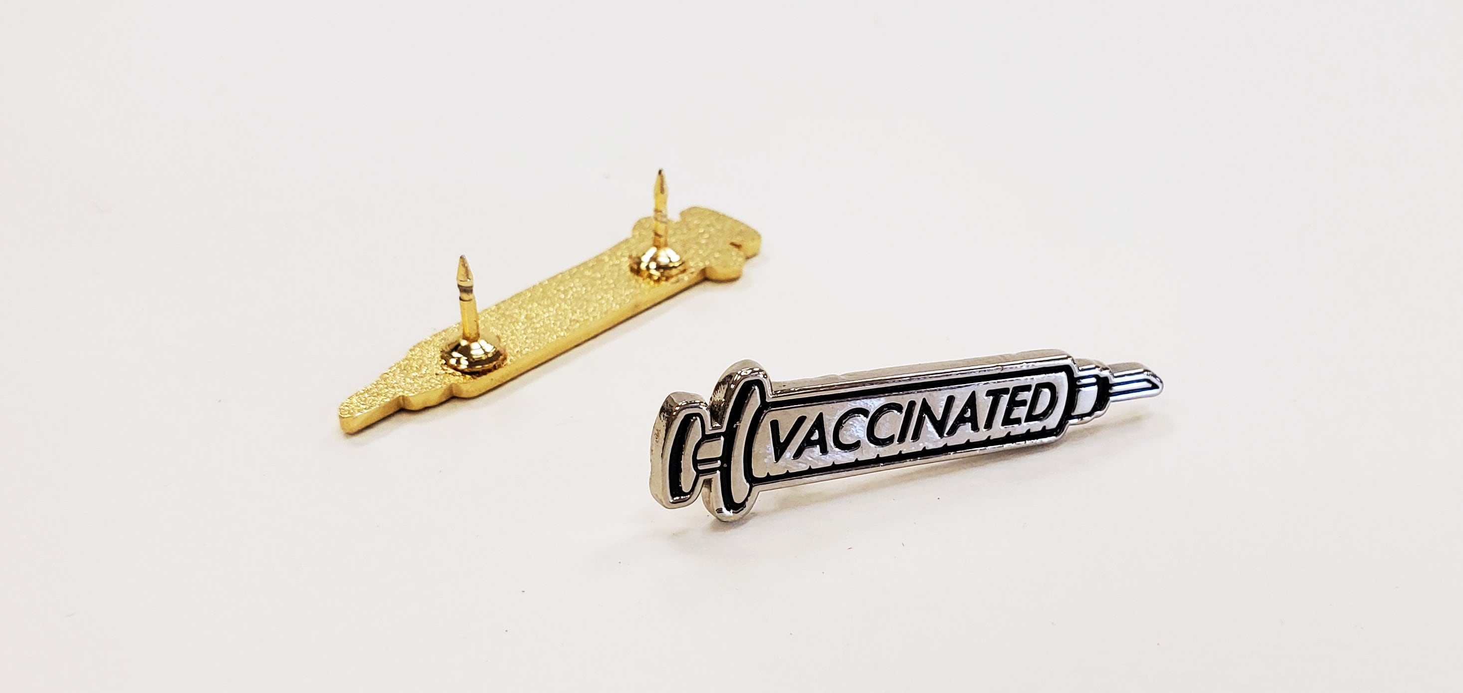 Vaccinated Enamel Pin - Etsy