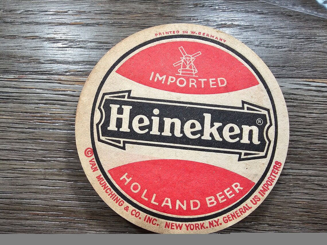 Imported Heineken Vintage Beer Coasters. (set of 6) - Etsy