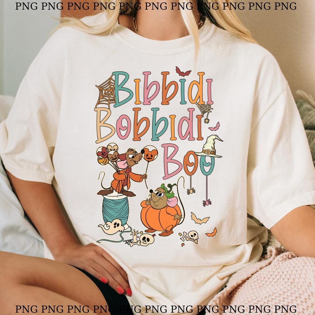 Bibbidi Bobbidi Boo Halloween Png, Jaq and Gus Png, Halloween Pumpkin ...