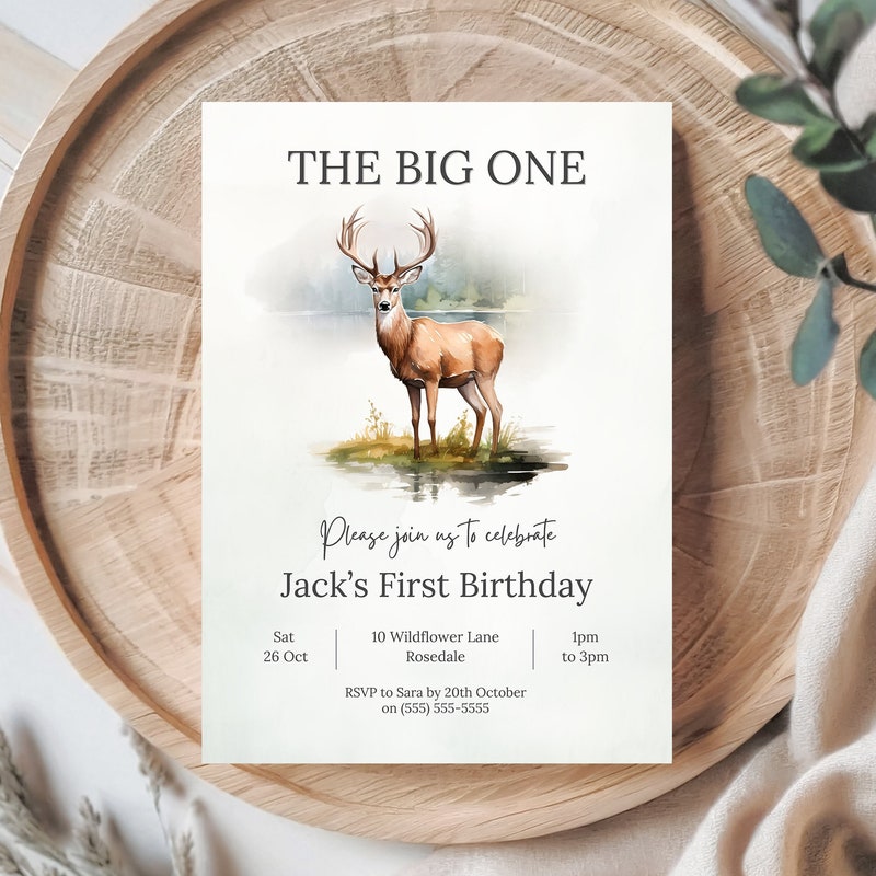 Deer Invitation - Etsy