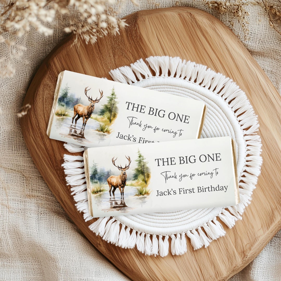 The Big One Deer Hunting Birthday Candy Bar Wrapper | Stag Hunting ...
