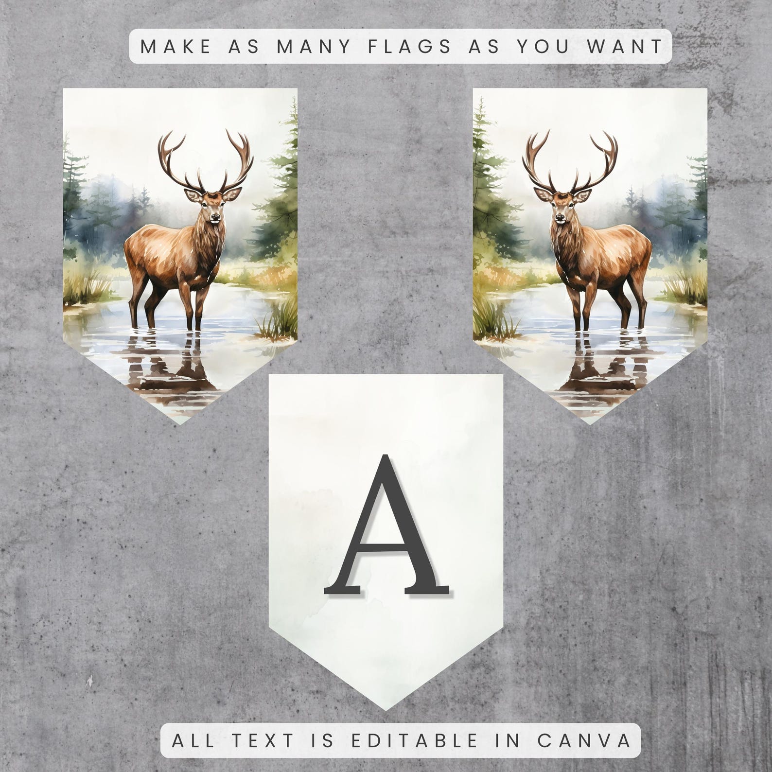 The Big One Deer Hunting Birthday Bunting | Deer Hunting Party Banner ...
