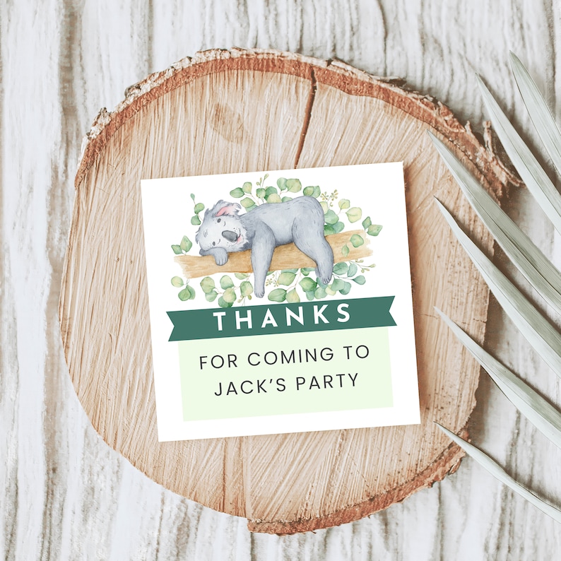 Thank You Tags | Koala Thank You Card | Koala Birthday | Baby Koala ...
