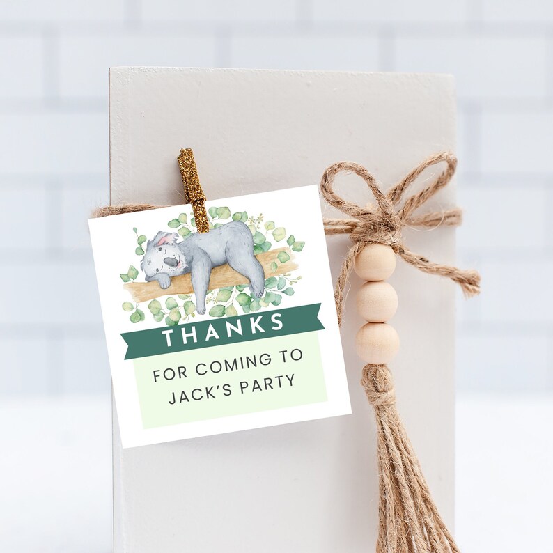 Thank You Tags | Koala Thank You Card | Koala Birthday | Baby Koala ...