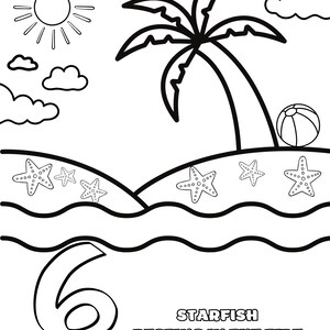 Summer Ocean & Beach Life Coloring Pages Printable Digital PDF File ...