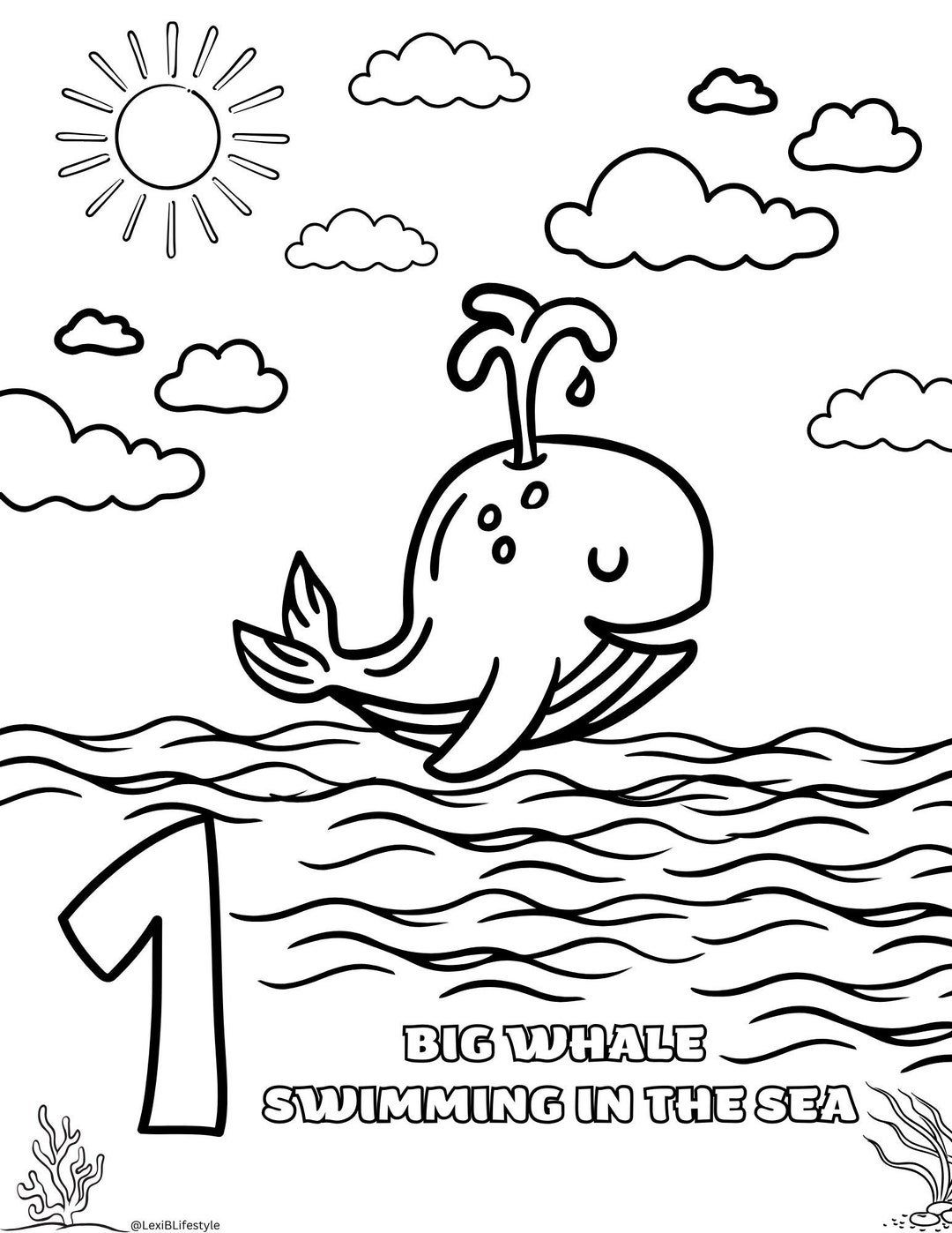 Summer Ocean & Beach Life Coloring Pages Printable Digital PDF File ...