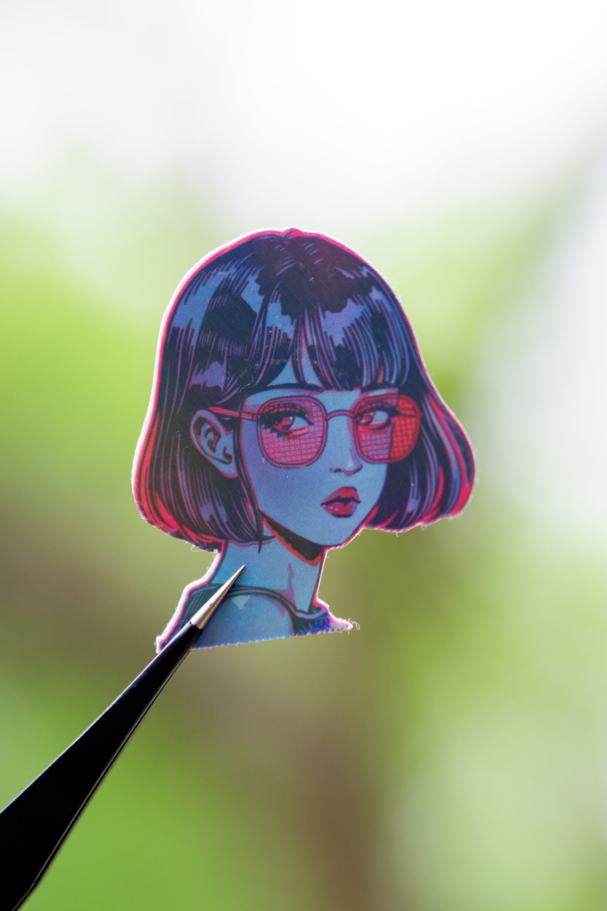 Lo-fi Anime Girl Holographic Vinyl Stickers - Etsy