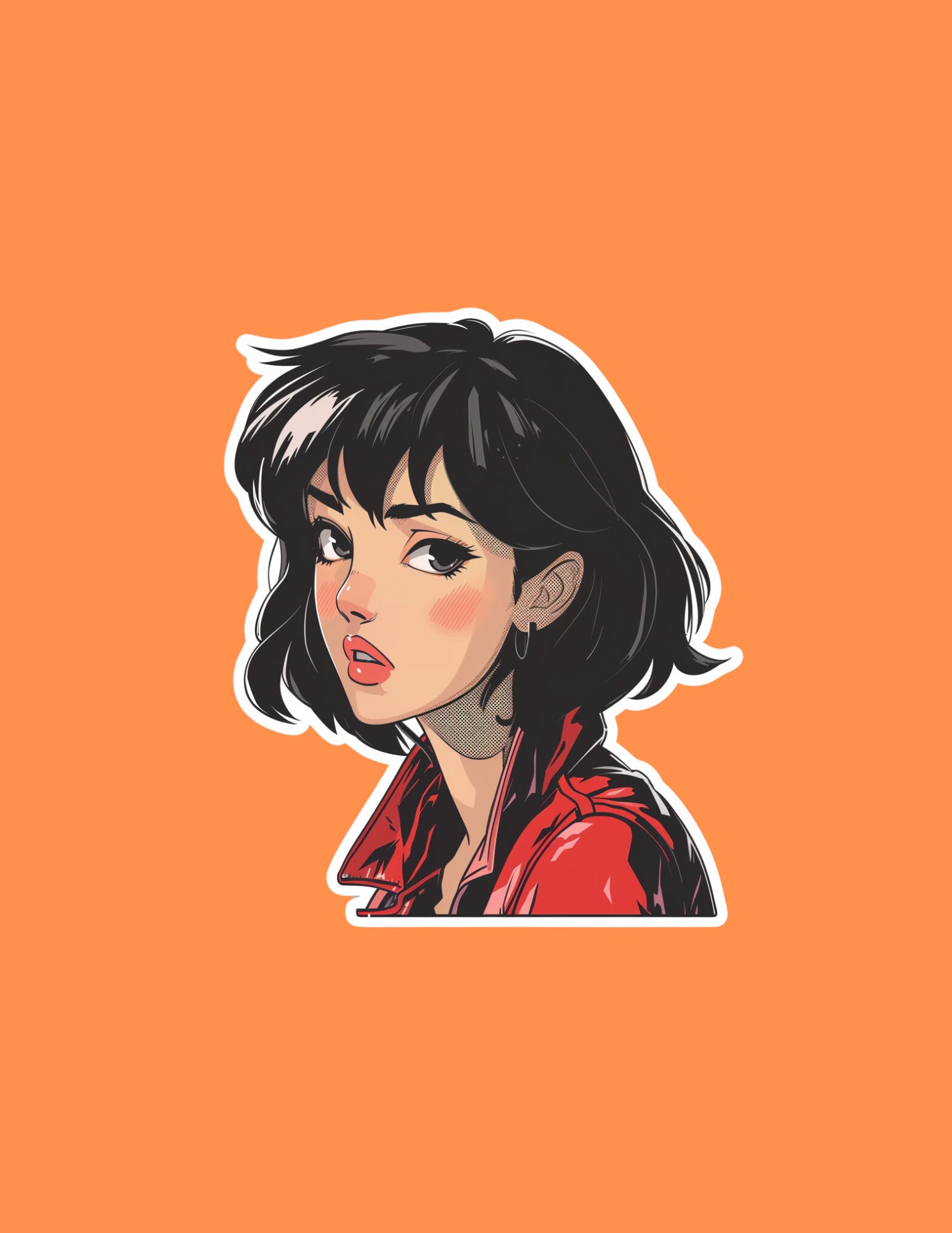 80s Akira Inspired Anime Girl Sticker Pack - Etsy