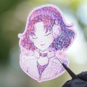 Cute Anime Pink Lo-fi Girl Relaxing Neon Hair Listing to Music With ...