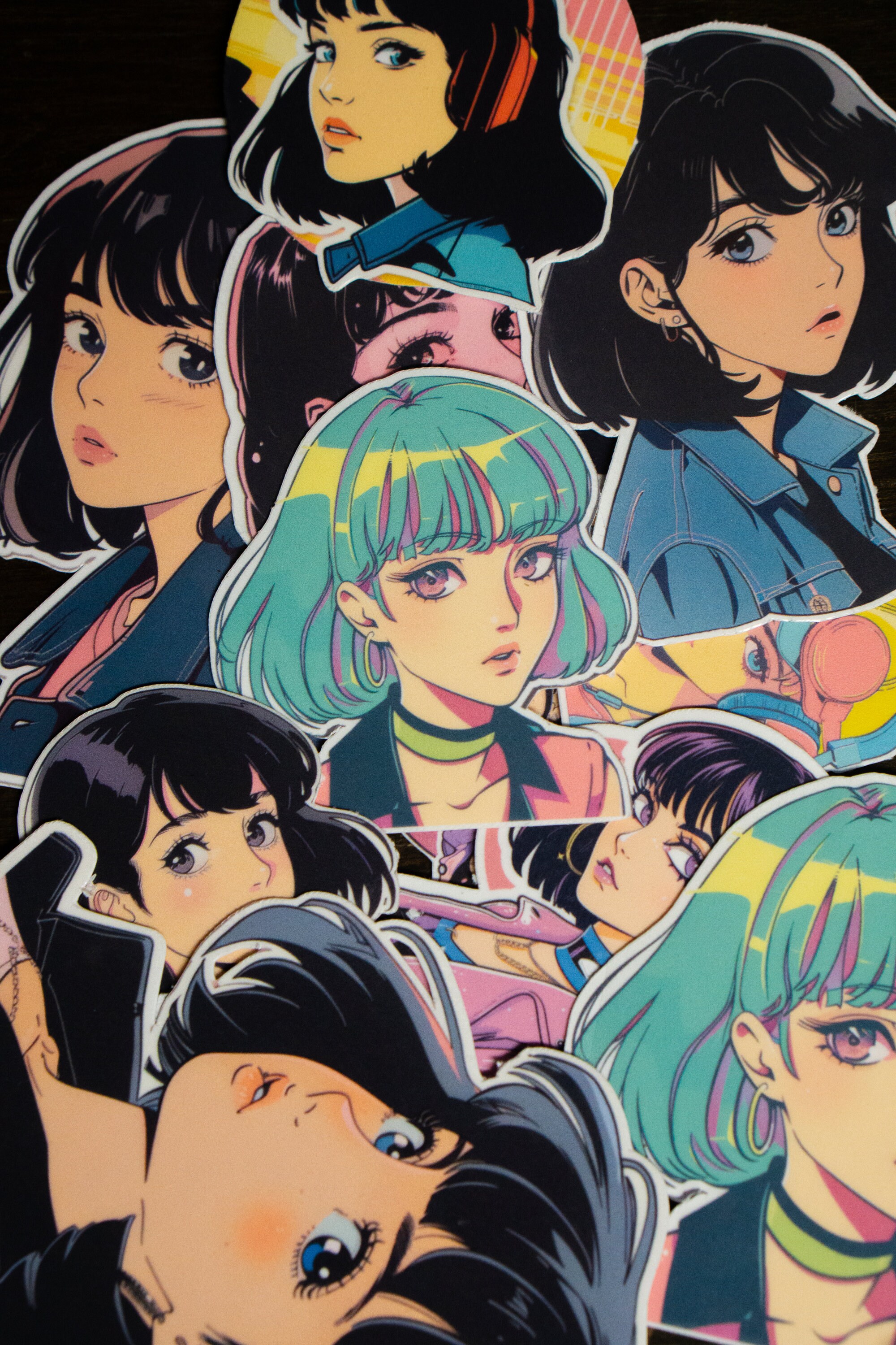 80 Style Anime Girl Sticker Pack - Etsy