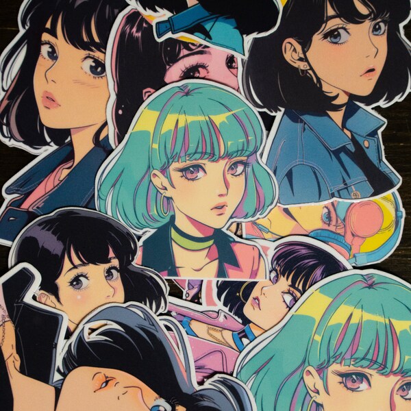 Anime Girl Stickers - Etsy