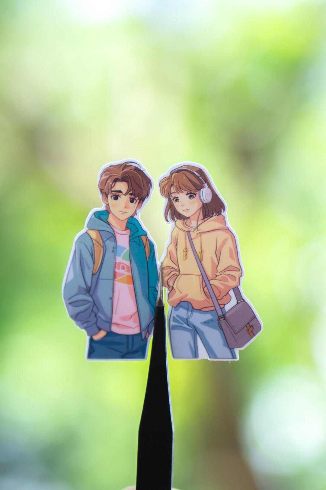Cute Anime Couple Dou Girl and Boy Stickers, Vinyl - Etsy