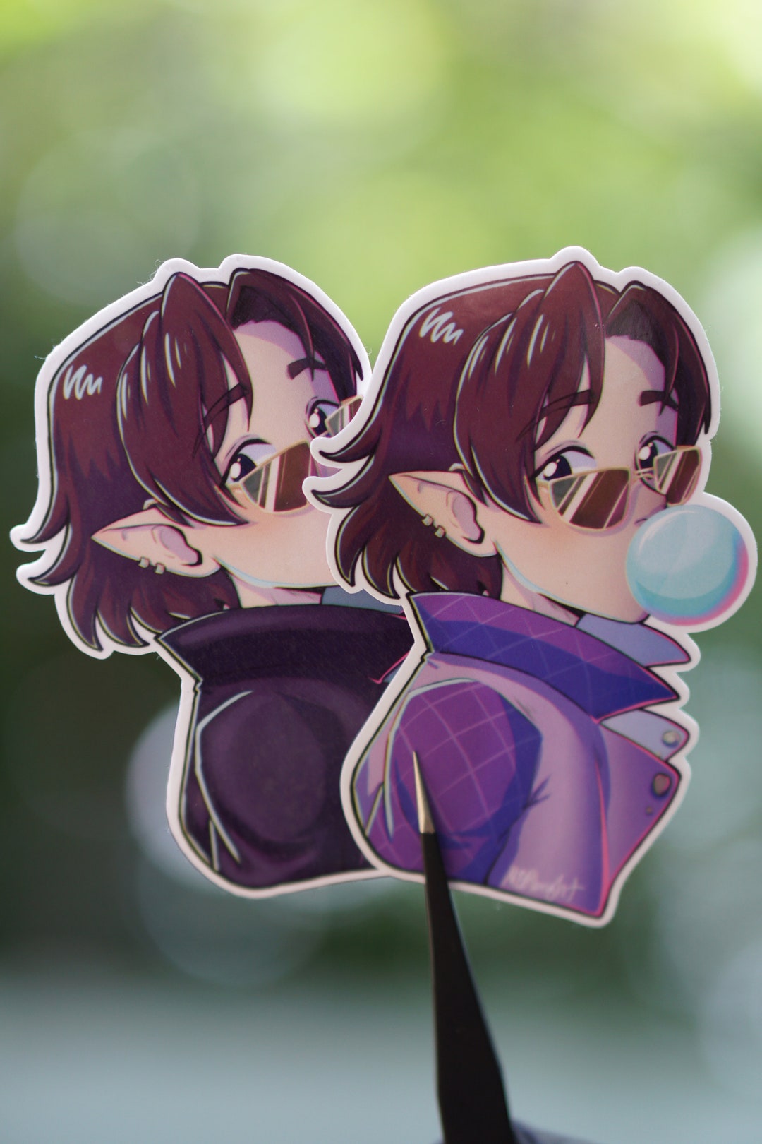 90s Inspired Retro Anime Boy With Elf Ears Vinyl Stickers Waterproof ...