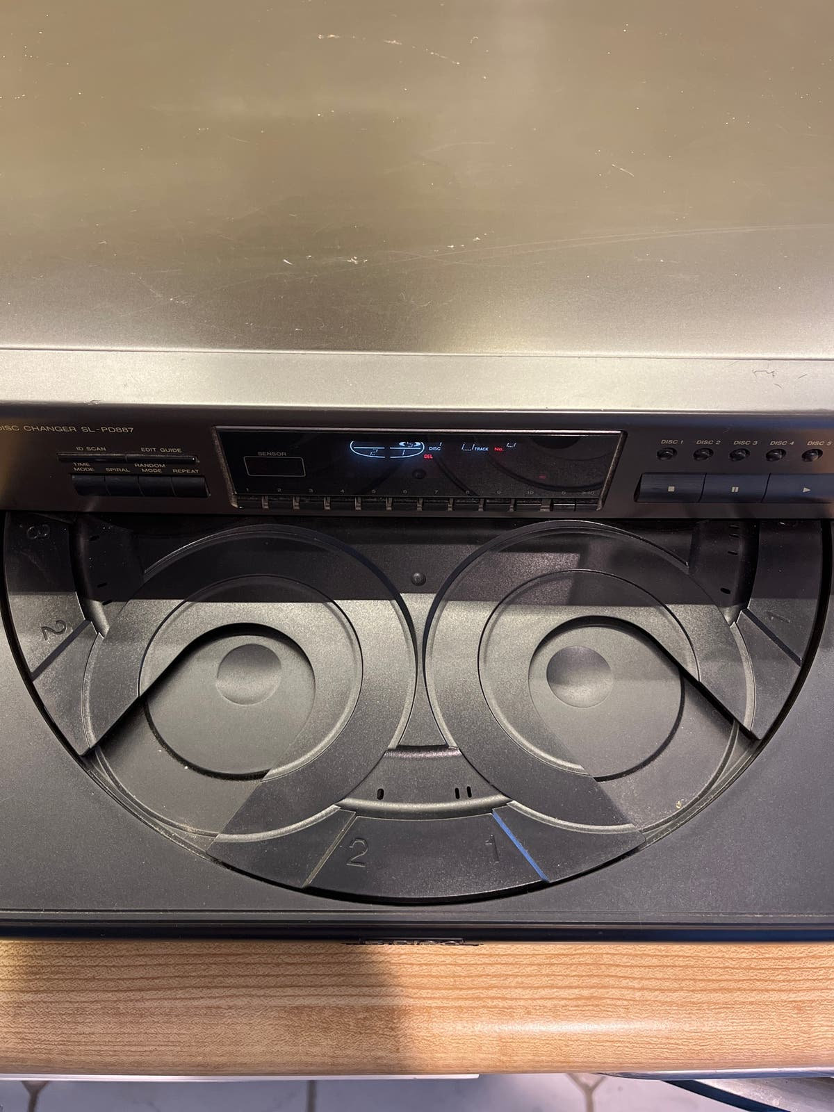 Technics 1995 SL-PD887 Compact 5 Disc CD Player Tested Works No Remote ...