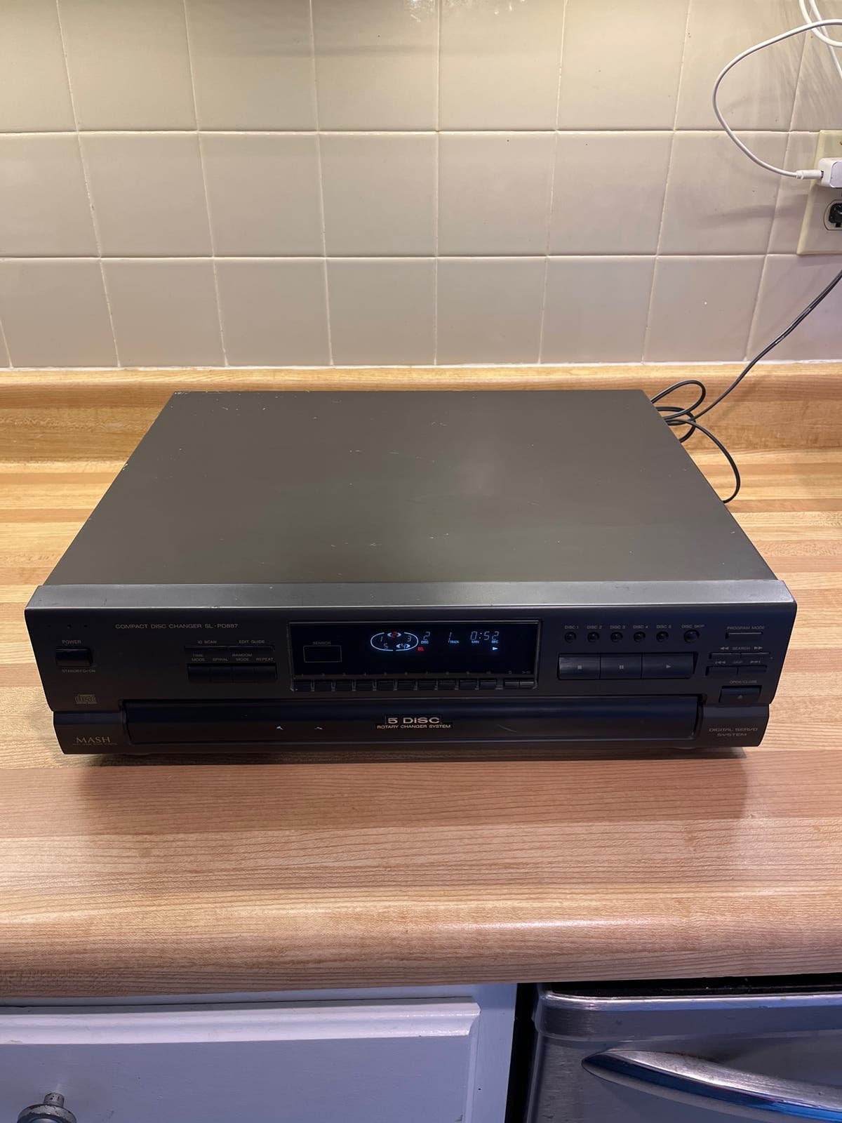 Technics 1995 SL-PD887 Compact 5 Disc CD Player Tested Works No Remote ...