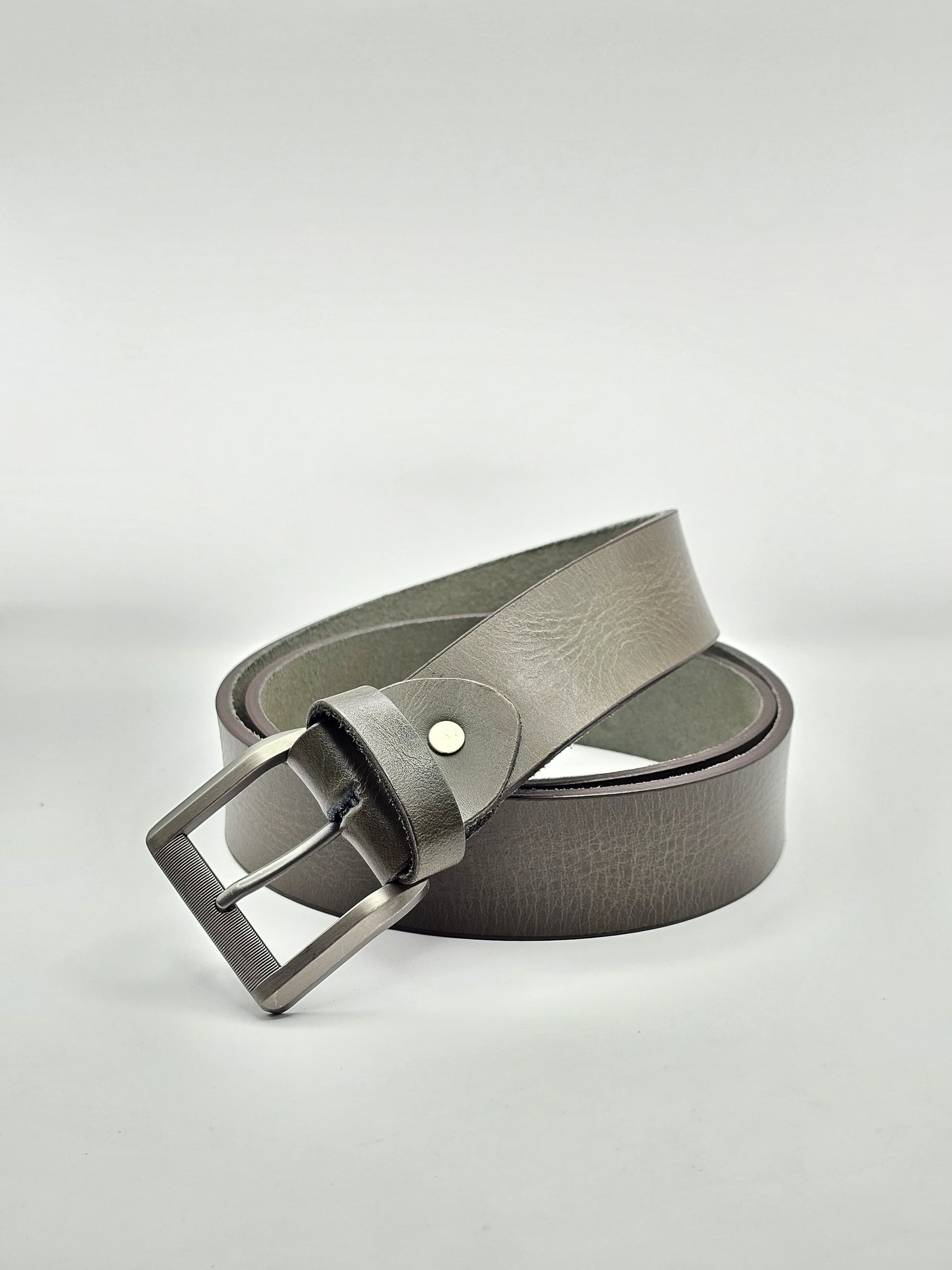 Extra Long Men's Leather Belt - Tall Formal Dress Belt - Custom Fit ...