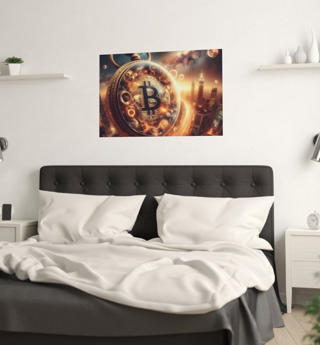 Bitcoin ART Watch Poster Btc Clock Poster Crypto Poster - Etsy