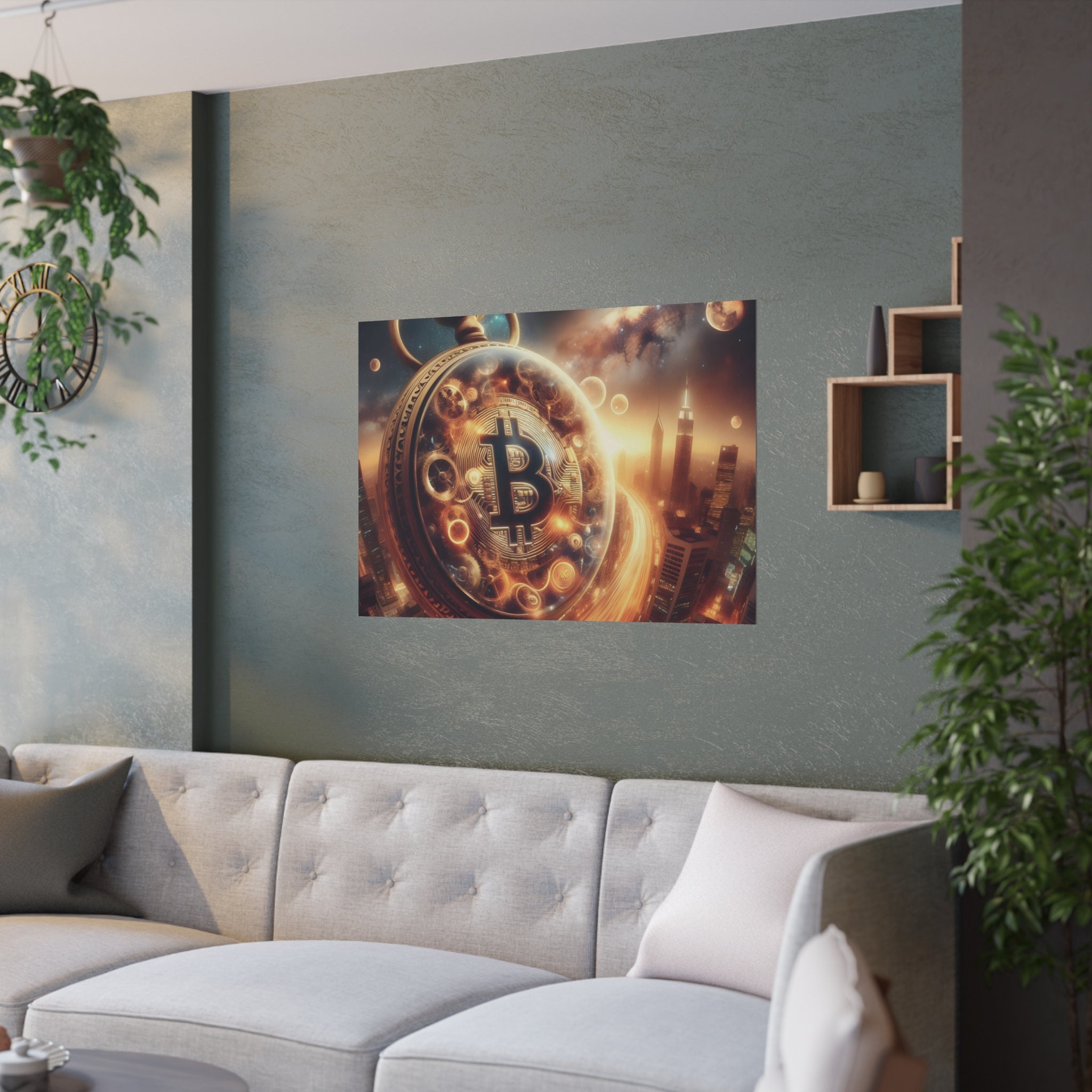 Bitcoin ART Watch Poster Btc Clock Poster Crypto Poster - Etsy