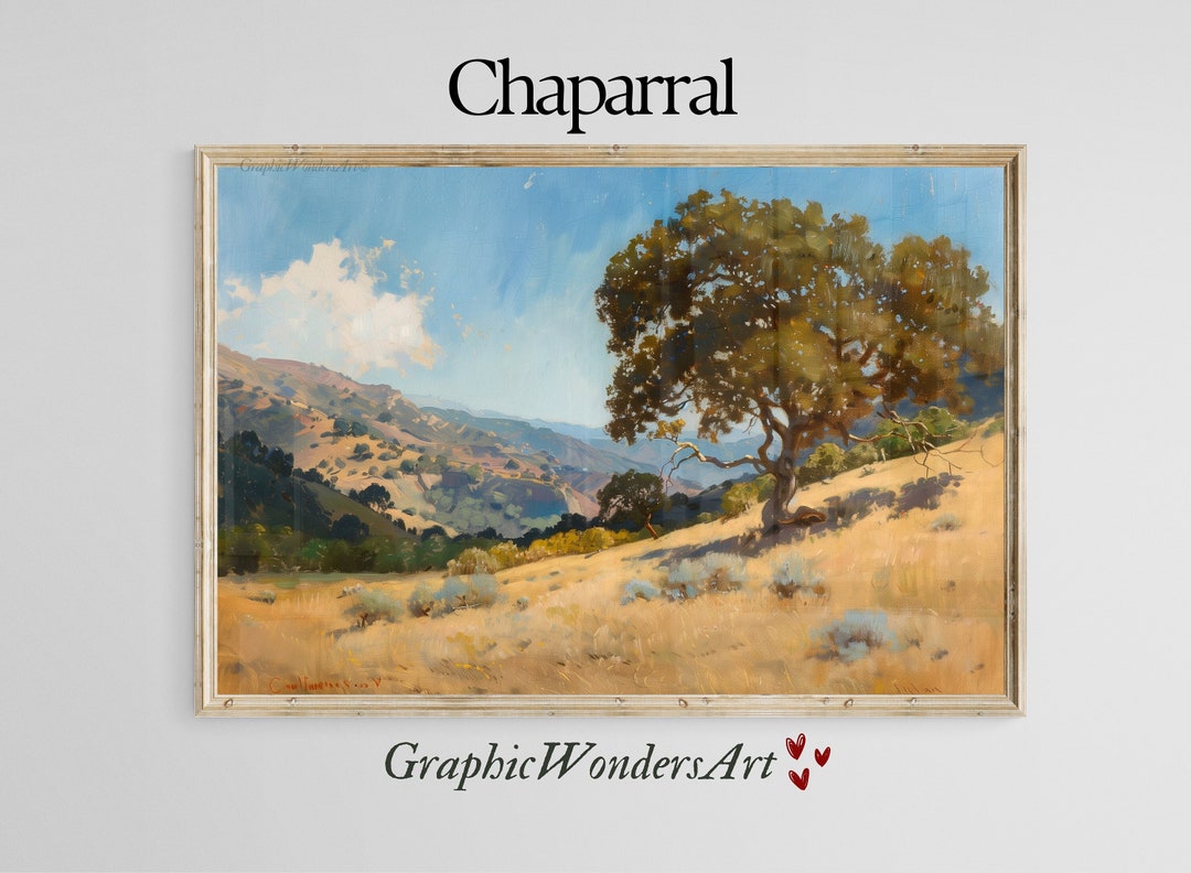 Chaparral Painting Nature Drawing, Environmental Art, Natural Habitat ...