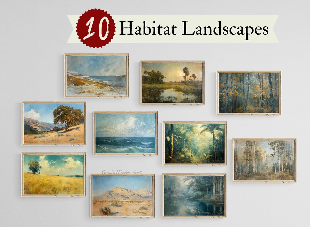 10 Natural Habitat Posters, Environmental Art, Natural Habitat ...