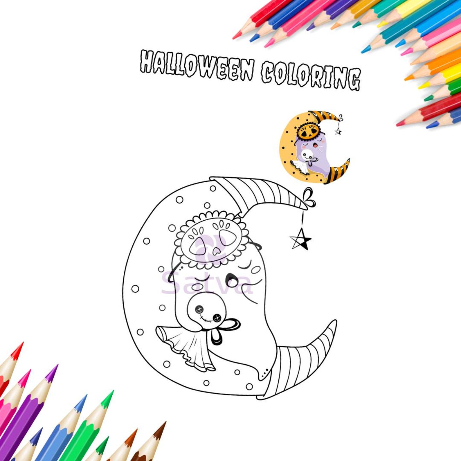 Halloween Coloring Pages for Kids: 27 Printable Designs (letter & A4 ...