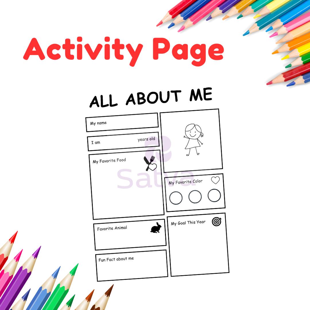 All About Me Kids Activity: Printable Worksheet (letter/a4) (PDF) - Etsy