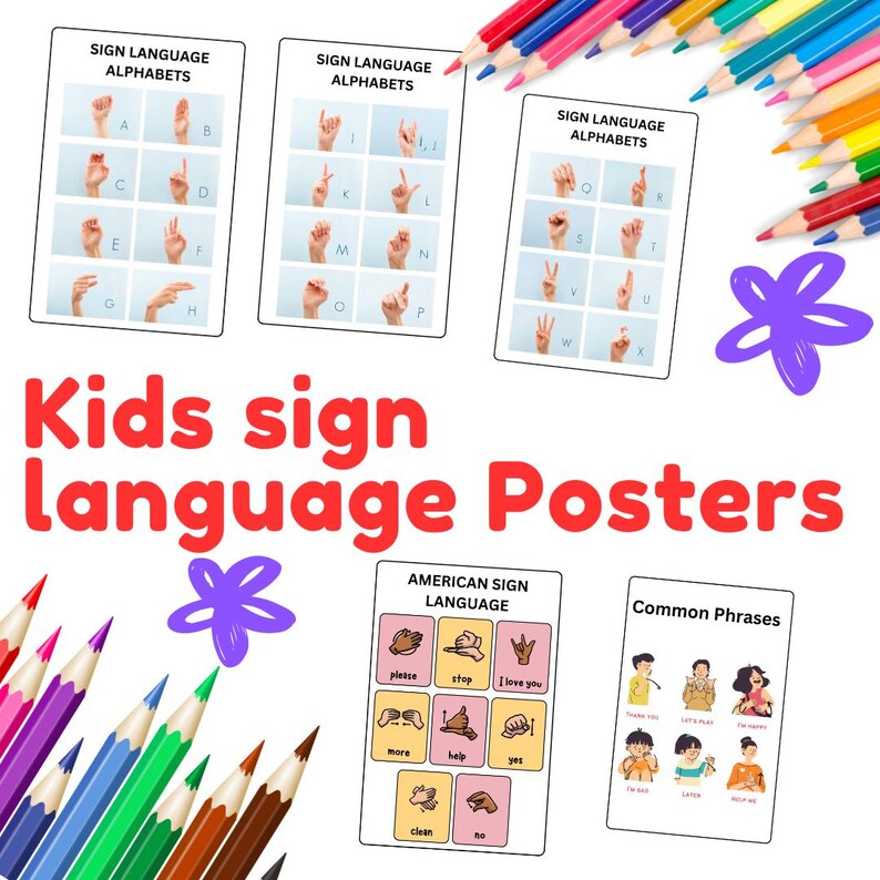 Educational Printables, Sign Language Posters, Homeschool Prints ...