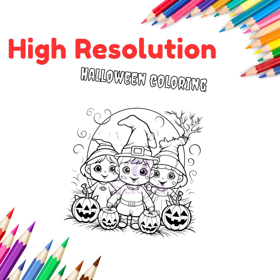 Halloween Coloring Pages for Kids: 27 Printable Designs (letter & A4 ...