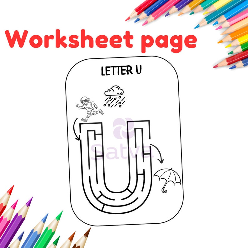 ABC Maze Worksheets for Kids: Homeschool Printable (digital Download ...