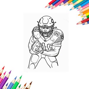 Football Coloring Pages, Printable Kids Activity (letter & A4) - Etsy