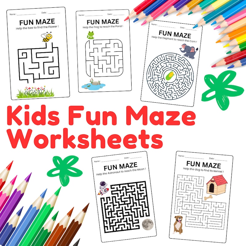 Easy Maze for Kids on Paper - Etsy UK