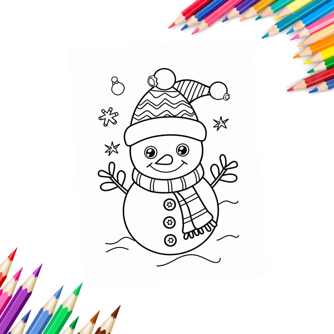 44 Christmas Coloring Pages: Santa, Reindeer (printable) - Etsy