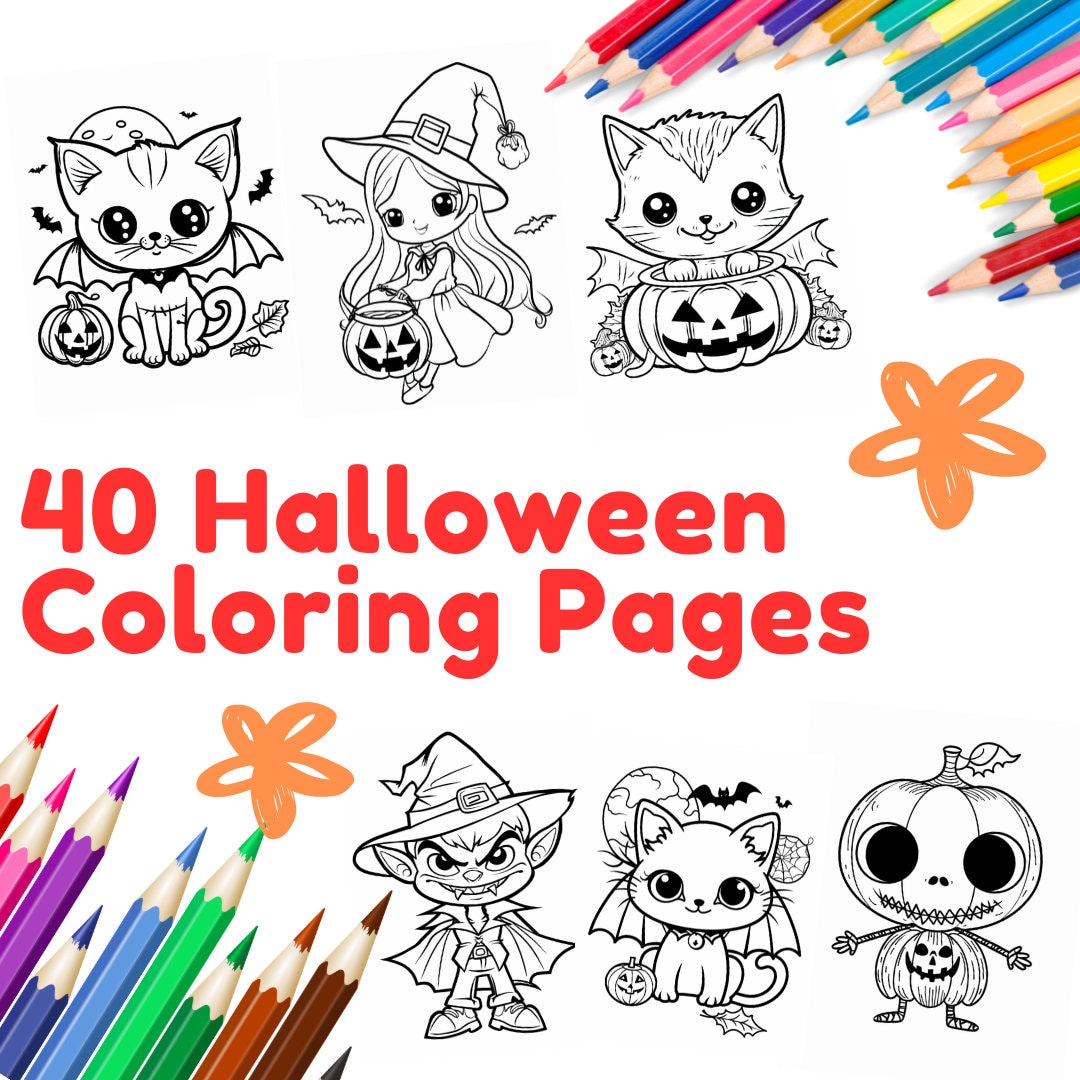 Easy Halloween Coloring Pages, 40 High Quality Coloring Books ...