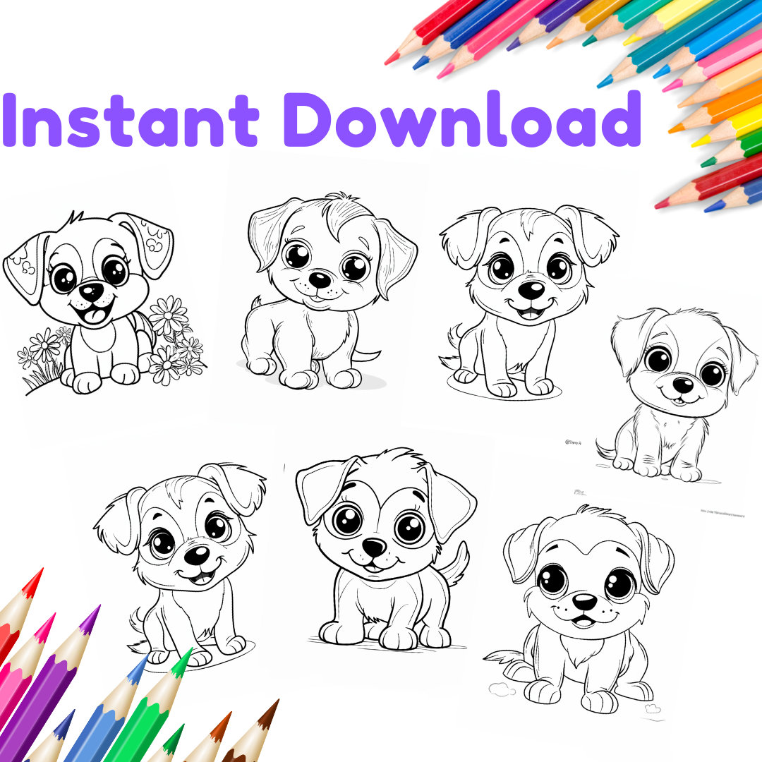 Easy Cute Puppies Coloring Pages, 50 High Quality Coloring Books ...